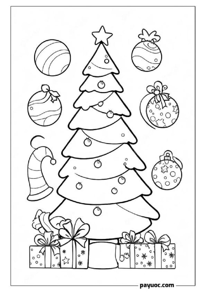 20+ Christmas Tree Coloring Pages (FREE PDFs)
