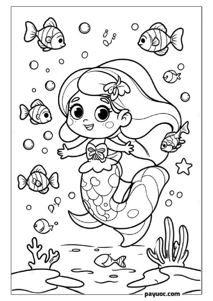 20+ Christmas Ariel Coloring Pages (FREE PDFs)