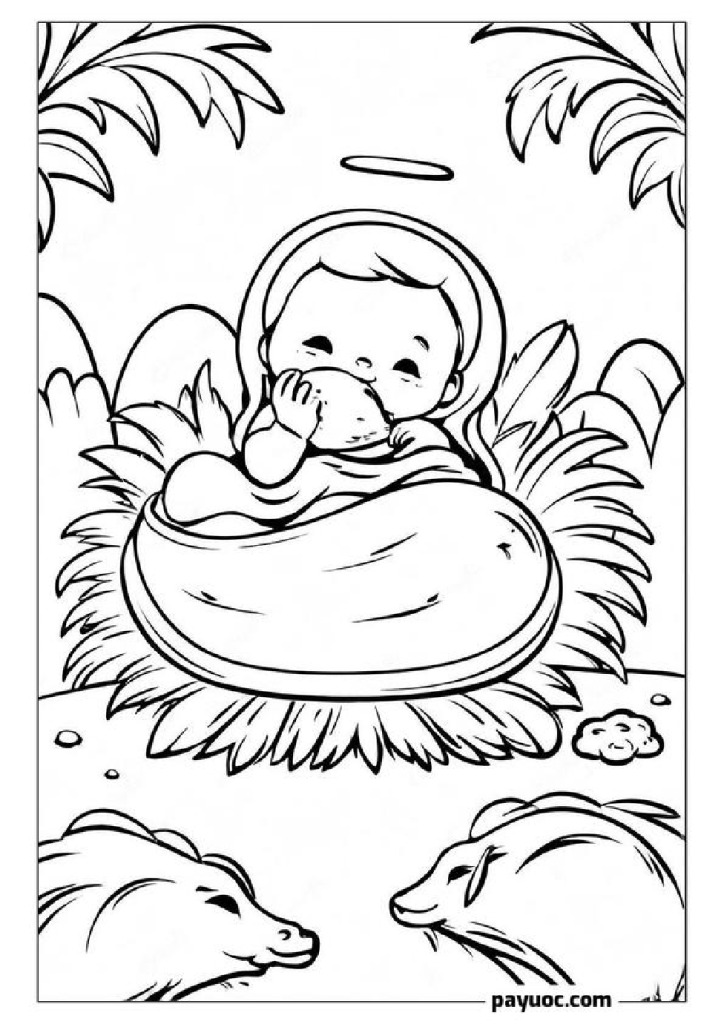 25+ Christmas Nativity Coloring Pages (FREE PDFs)