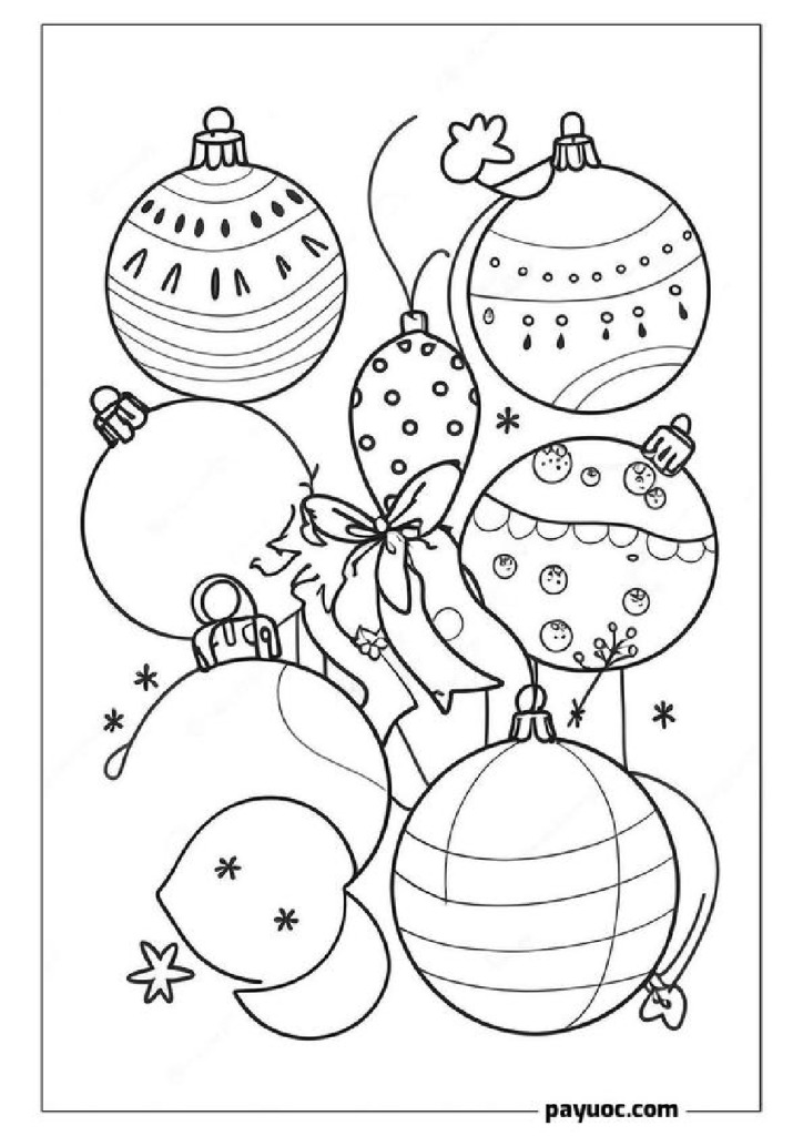 20+ Christmas Baubles Coloring Pages (FREE PDFs)