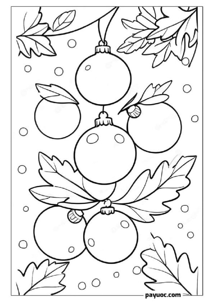 20+ Christmas Baubles Coloring Pages (FREE PDFs)