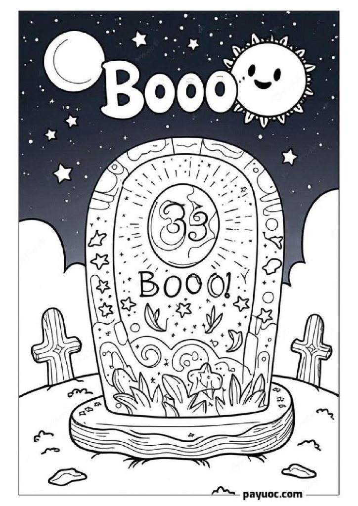 15+ Free Halloween Coloring Pages: Headstones (FREE PDFs)