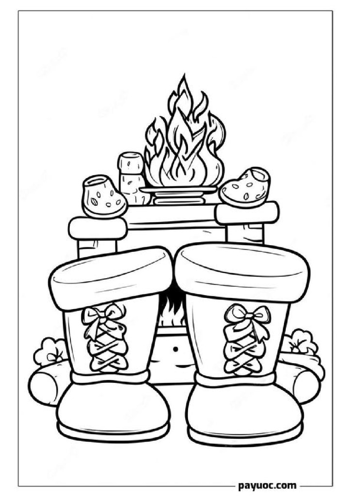 20+ Christmas Boots Coloring Pages (FREE PDFs)