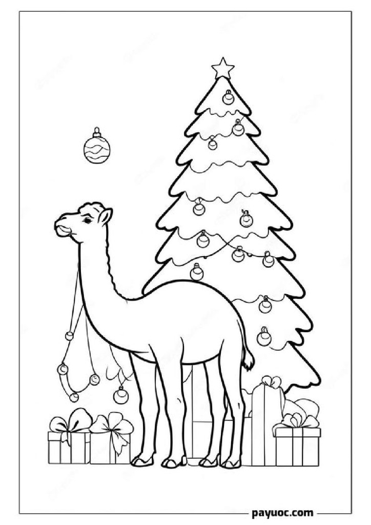10+ Christmas Camels Coloring Pages (FREE PDFs)