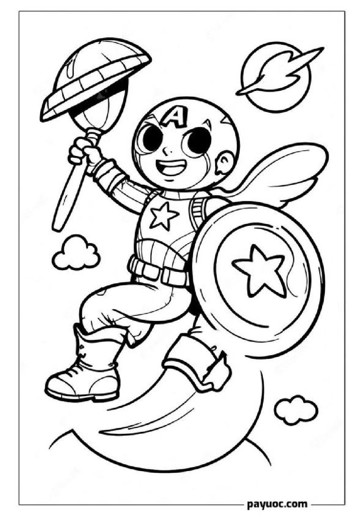 15+ Captain America Halloween Coloring Pages (FREE PDFs)