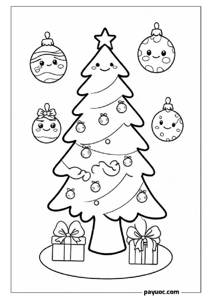 20+ Christmas Tree Coloring Pages (FREE PDFs)