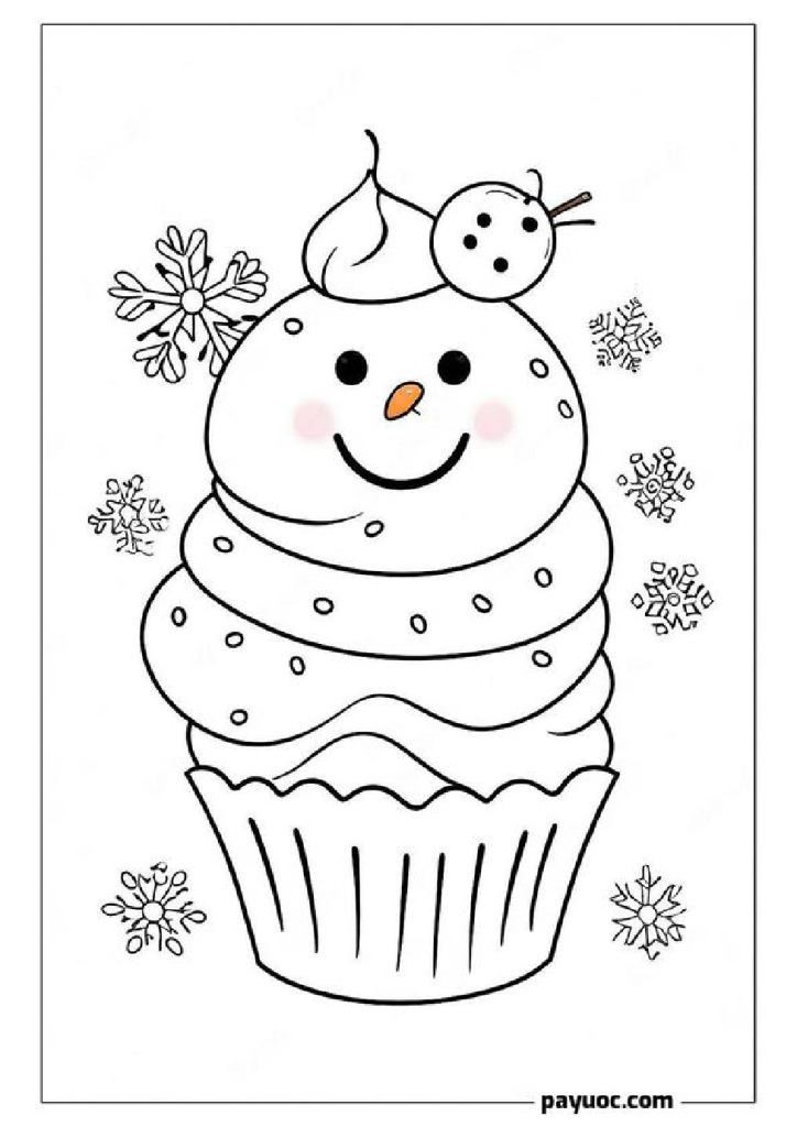 15+ Christmas Cupcake Coloring Pages (FREE PDFs)