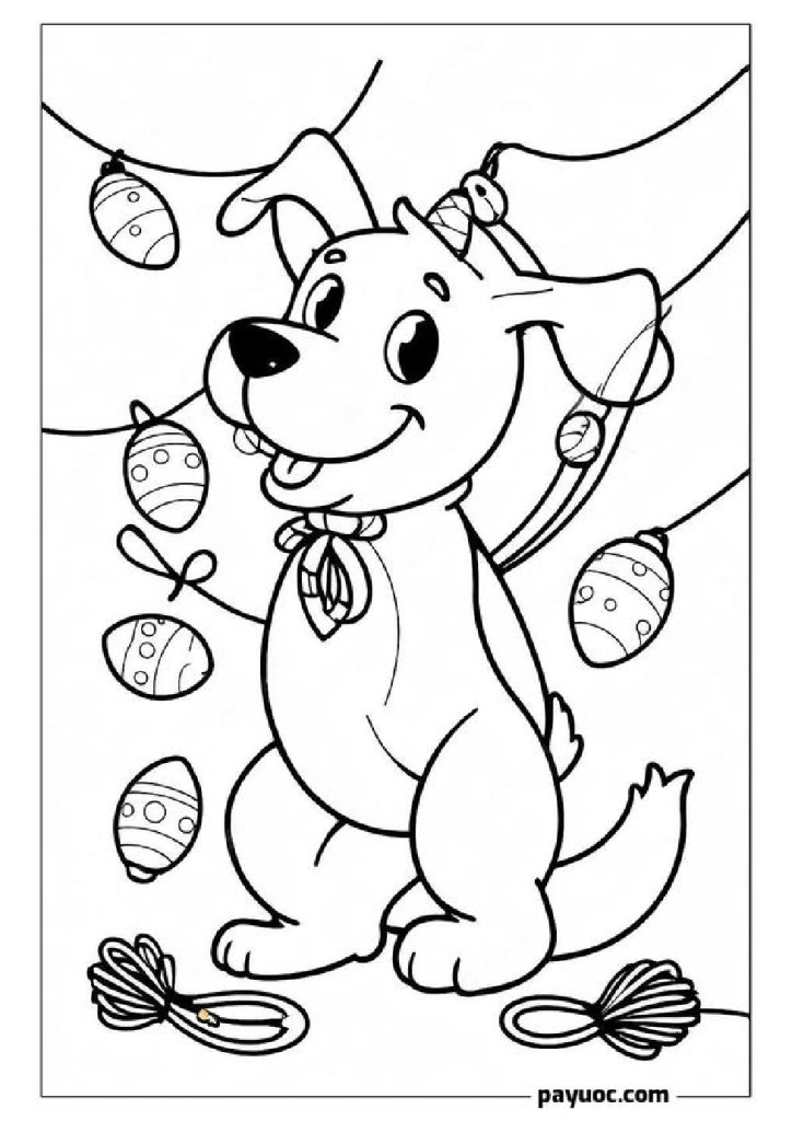 20+ Christmas Dog Coloring Pages (FREE PDFs)