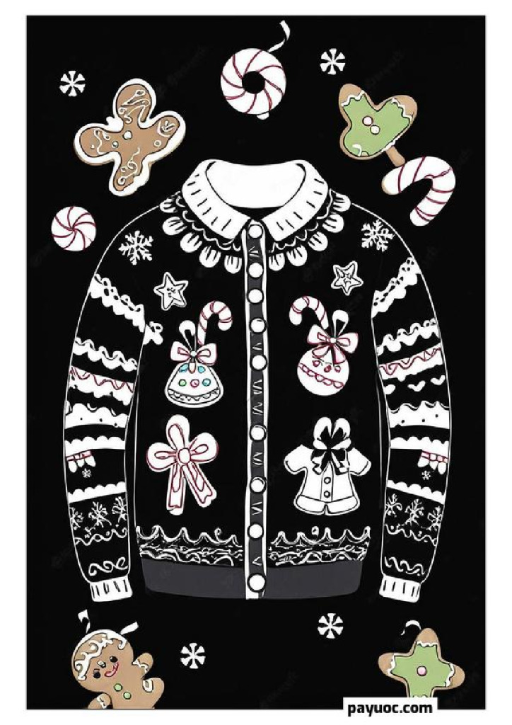 15+ Christmas Sweater Coloring Pages (FREE PDFs)