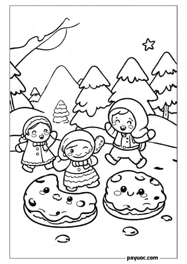 20+ Christmas Cookie Coloring Pages (FREE PDFs)