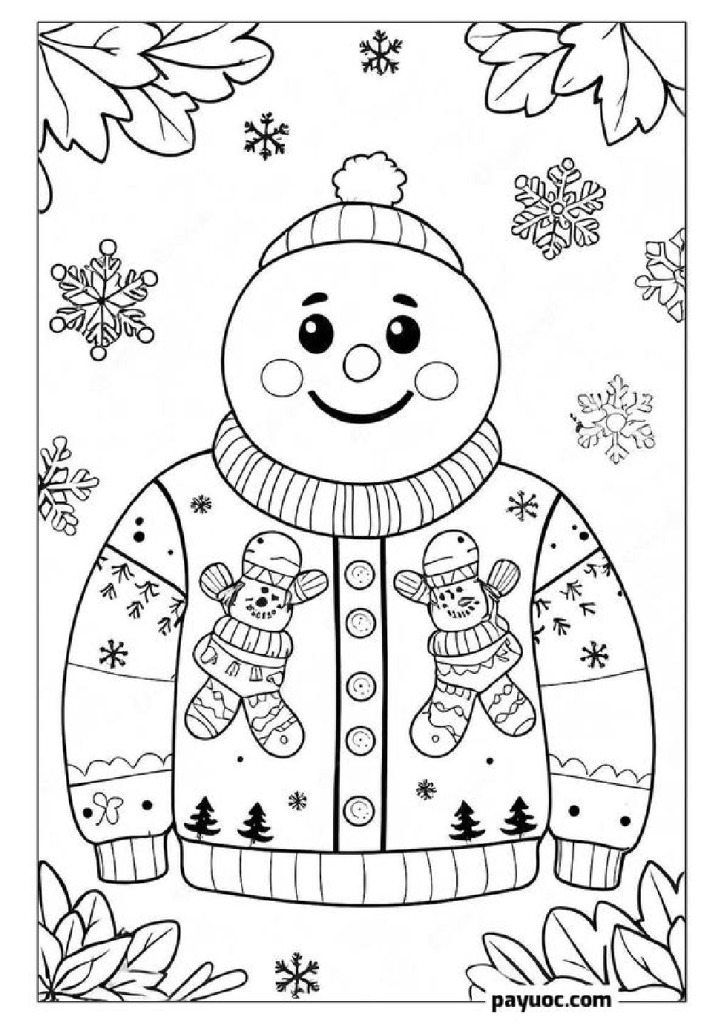 15+ Christmas Sweater Coloring Pages (FREE PDFs)