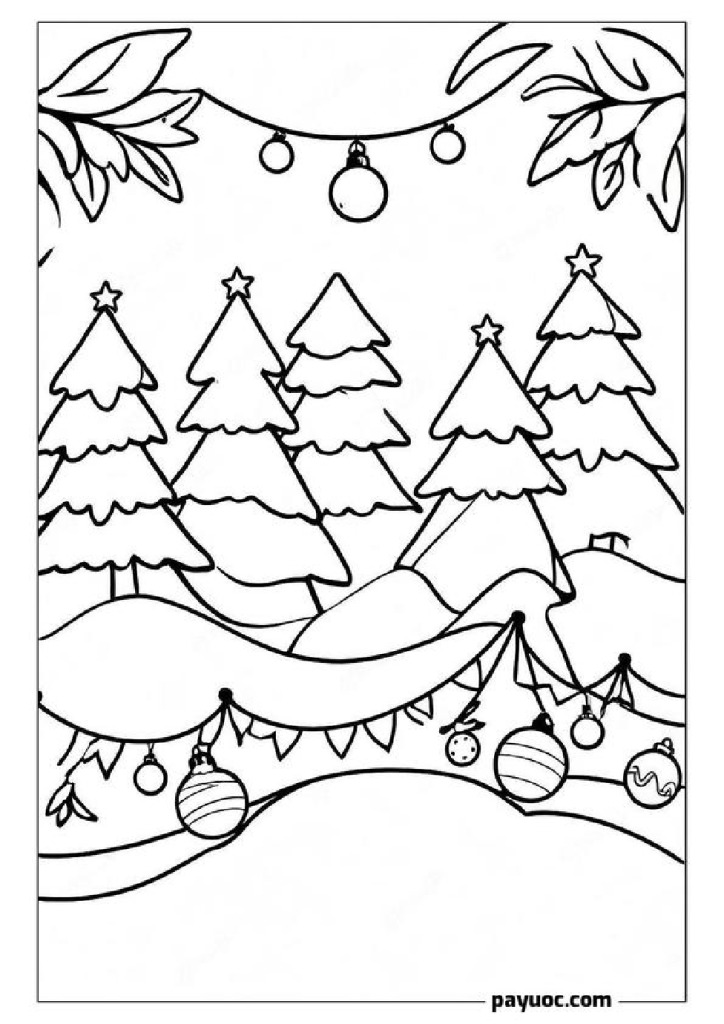15+ Christmas Garland Coloring Pages (FREE PDFs)