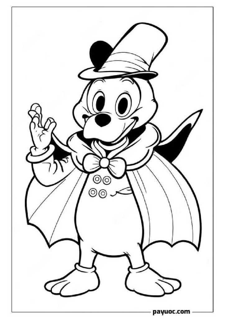 25+ Donald Duck Halloween Coloring Pages (FREE PDFs)