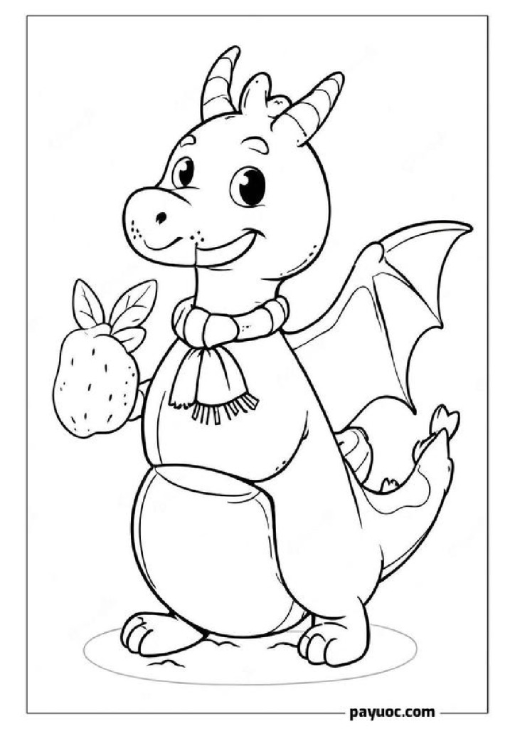 20+ Christmas Dragon Coloring Pages (FREE PDFs)