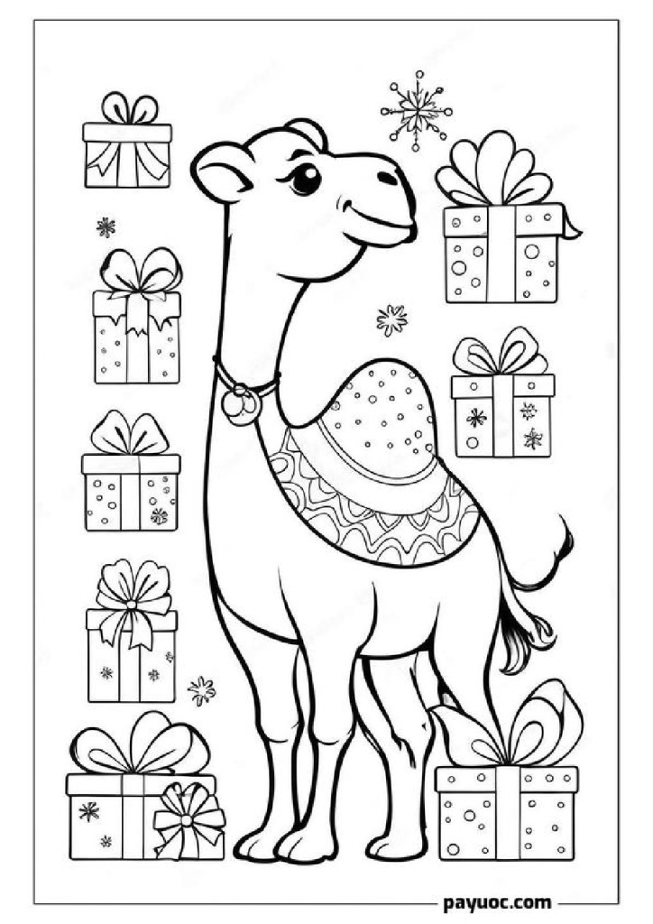 10+ Christmas Camels Coloring Pages (FREE PDFs)
