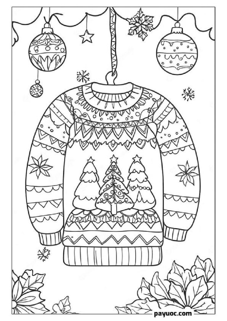 20+ Christmas Jumper Coloring Pages (FREE PDFs)