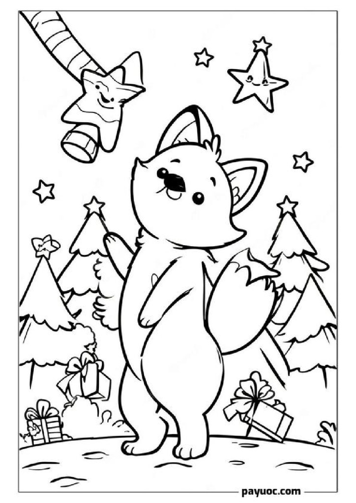 20+ Christmas Fox Coloring Pages (FREE PDFs)
