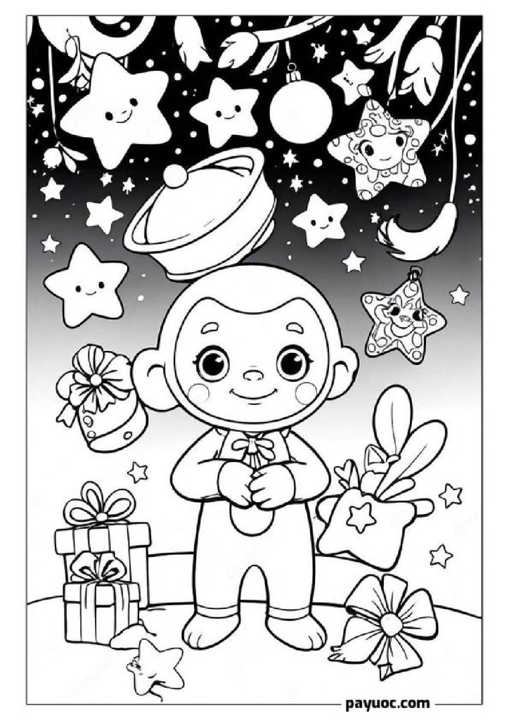 15+ Curious George Christmas Coloring Pages (FREE PDFs)
