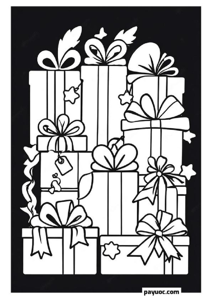 25+ Christmas Gift Boxes Coloring Pages (FREE PDFs)