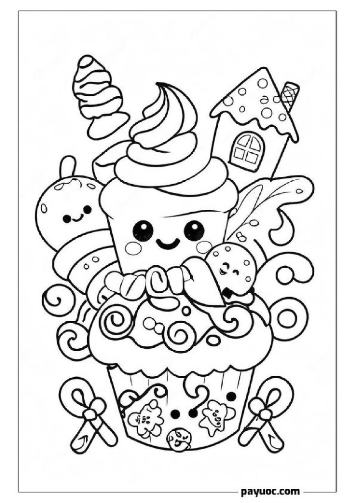 15+ Christmas Cupcake Coloring Pages (FREE PDFs)