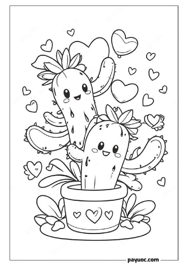 20+ Christmas Cactus Coloring Pages (FREE PDFs)