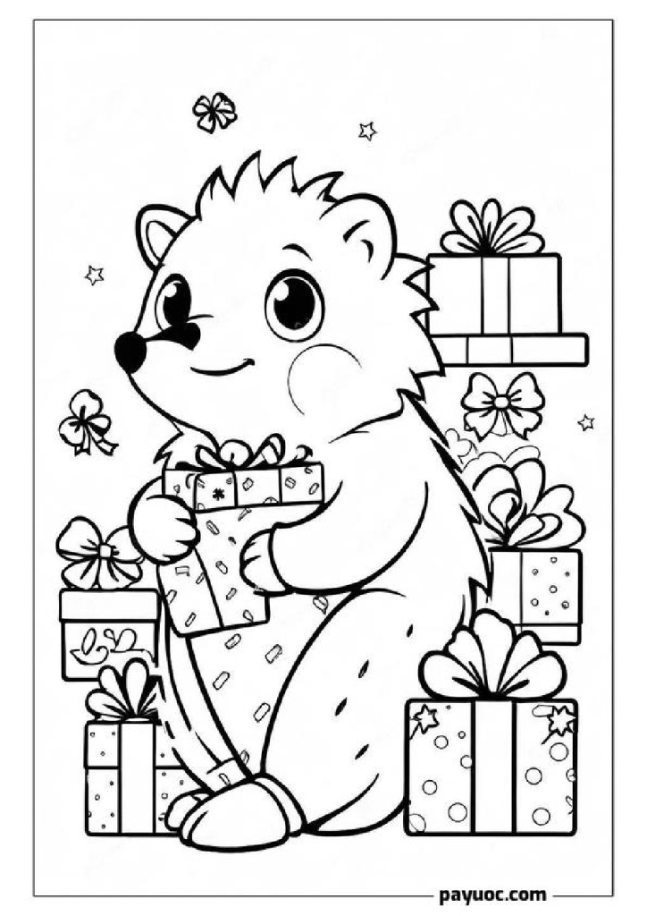 25+ Christmas Hedgehog Coloring Pages (FREE PDFs)