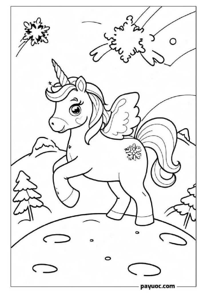 20+ Christmas Unicorn Coloring Pages (FREE PDFs)