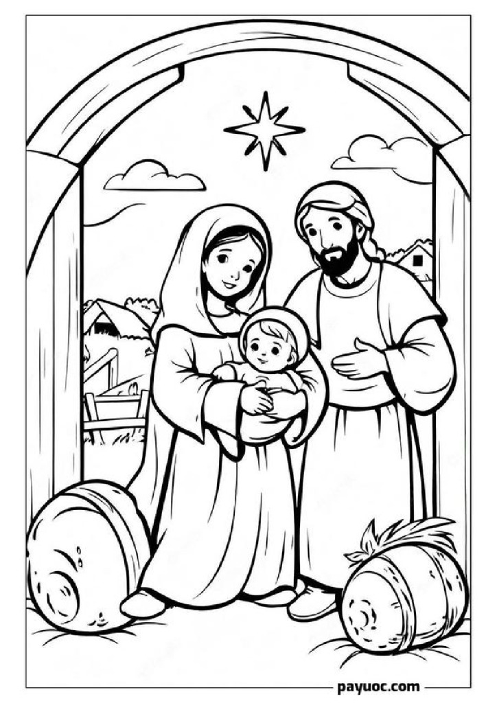 25+ Christmas Nativity Coloring Pages (FREE PDFs)
