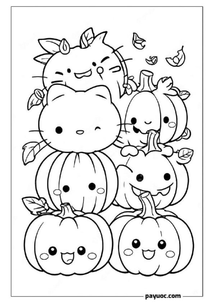 15+ Hello Kitty Halloween Coloring Pages (FREE PDFs)