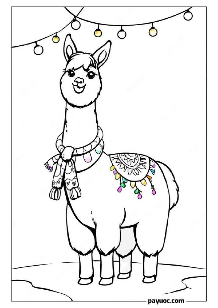20+ Christmas Llama Coloring Pages (FREE PDFs)