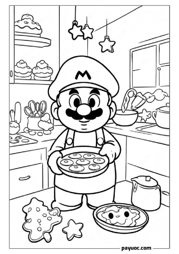 20+ Christmas Mario Coloring Pages (FREE PDFs)