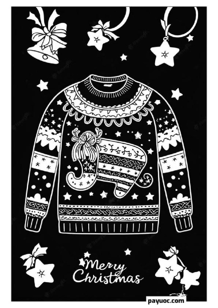 15+ Christmas Sweater Coloring Pages (FREE PDFs)