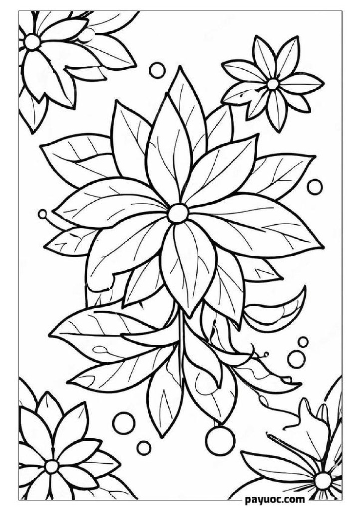 15+ Christmas Flower Coloring Pages (FREE PDFs)