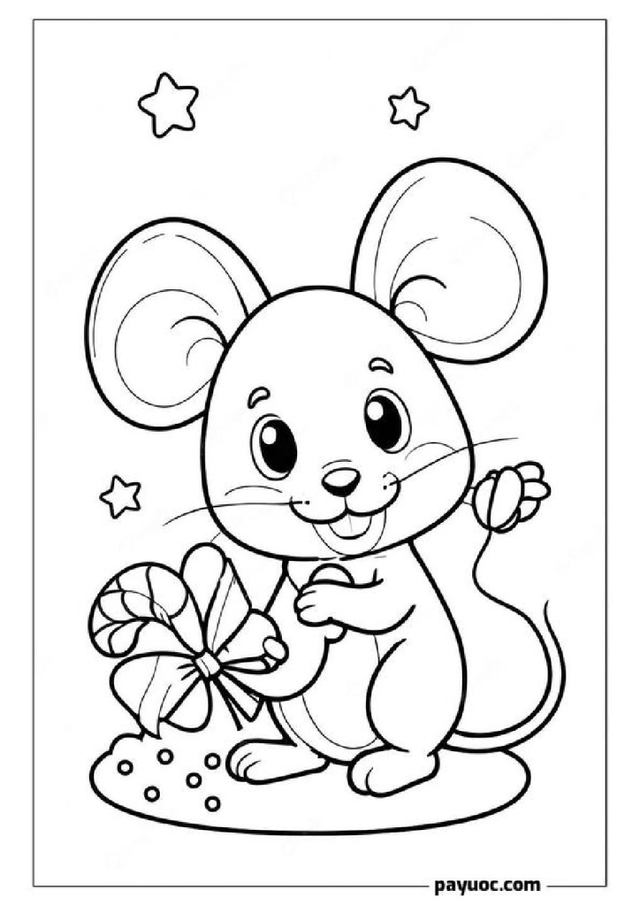 20+ Christmas Mouse Coloring Pages (FREE PDFs)