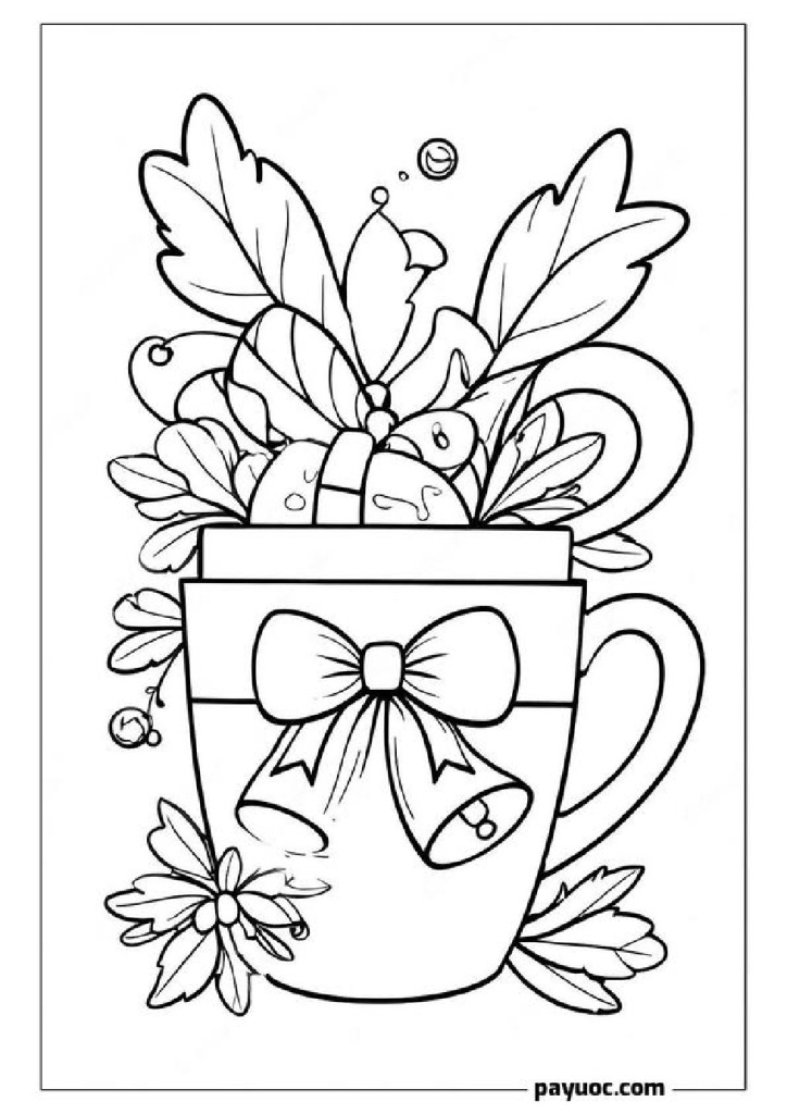 15+ Christmas Mug Coloring Pages (FREE PDFs)