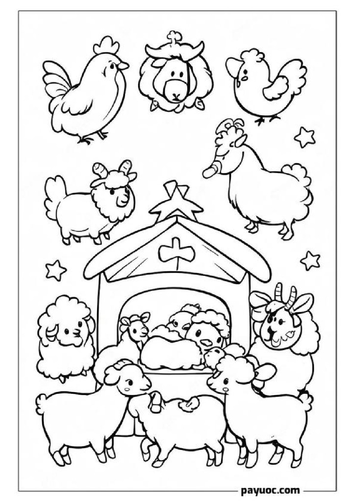 25+ Christmas Nativity Coloring Pages (FREE PDFs)