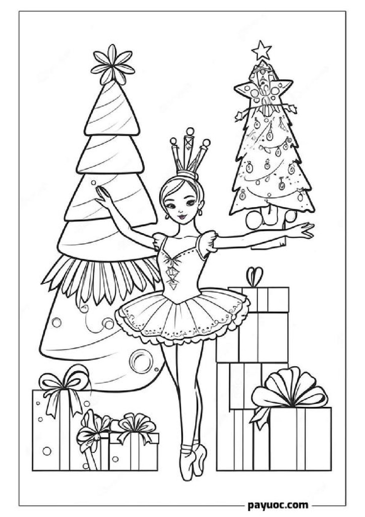 15+ Christmas Ballerina Coloring Pages (FREE PDFs)
