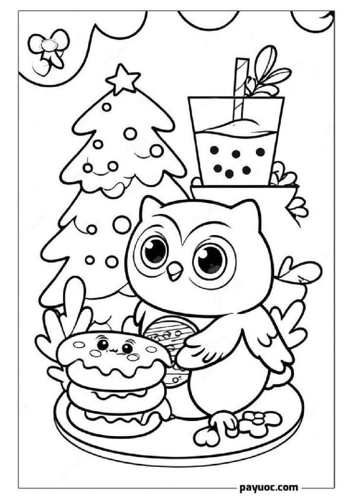 20+ Christmas Owl Coloring Pages (FREE PDFs)