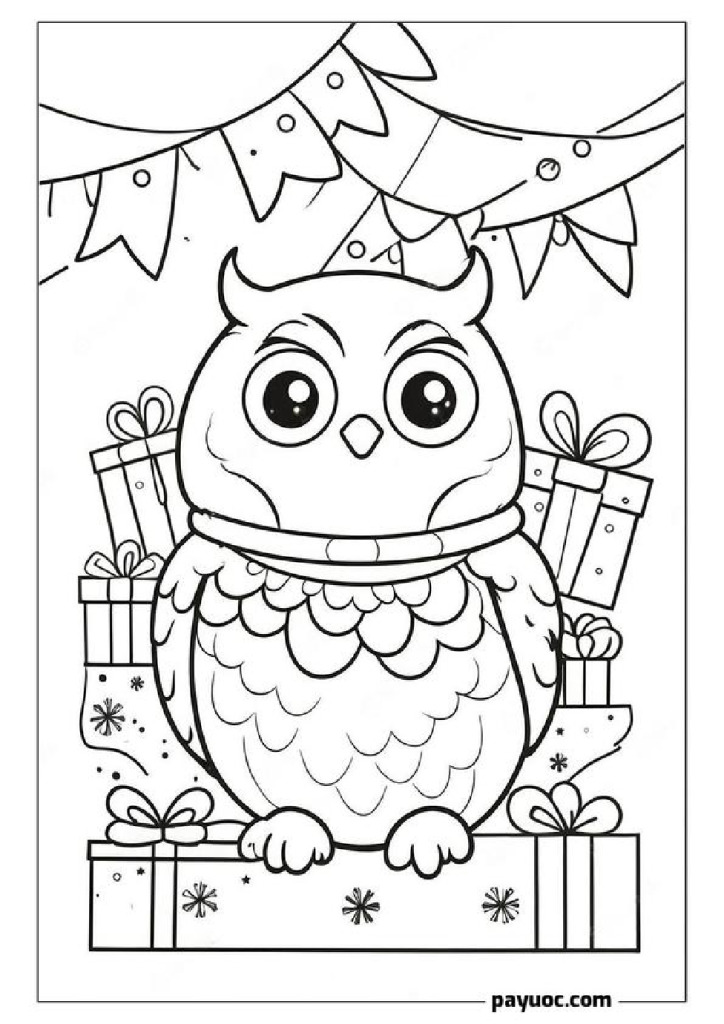 20+ Christmas Owl Coloring Pages (FREE PDFs)