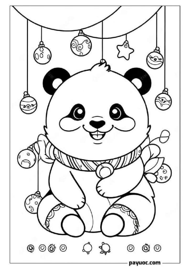 25+ Christmas Panda Coloring Pages (FREE PDFs)