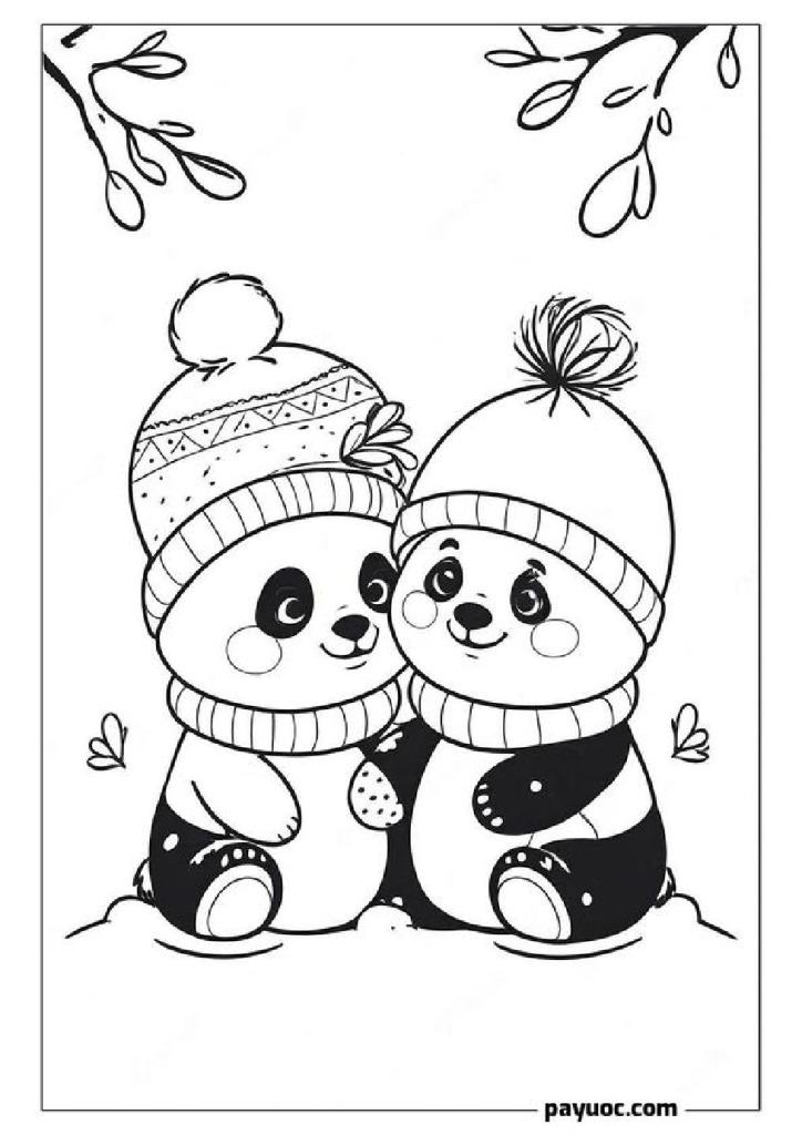 25+ Christmas Panda Coloring Pages (FREE PDFs)