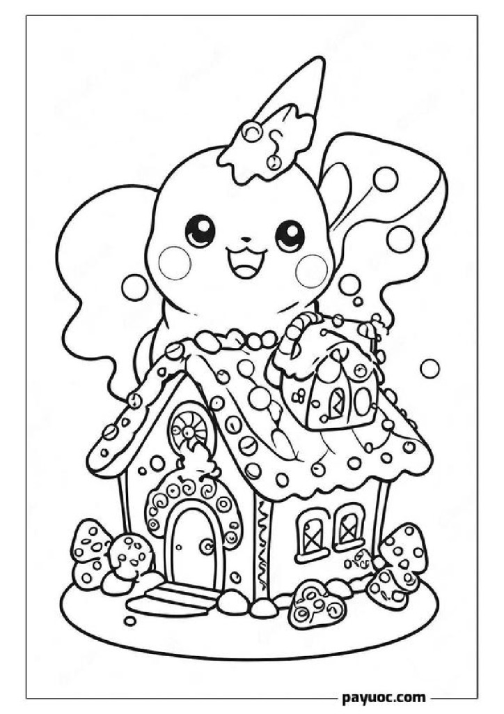 20+ Pikachu Christmas Coloring Pages (FREE PDFs)