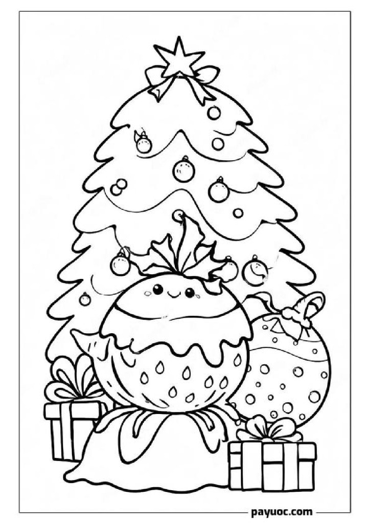 20+ Christmas Pudding Coloring Pages (FREE PDFs)