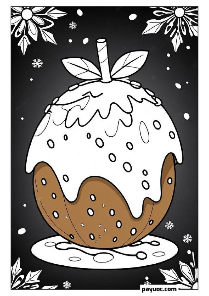 20+ Christmas Pudding Coloring Pages (FREE PDFs)