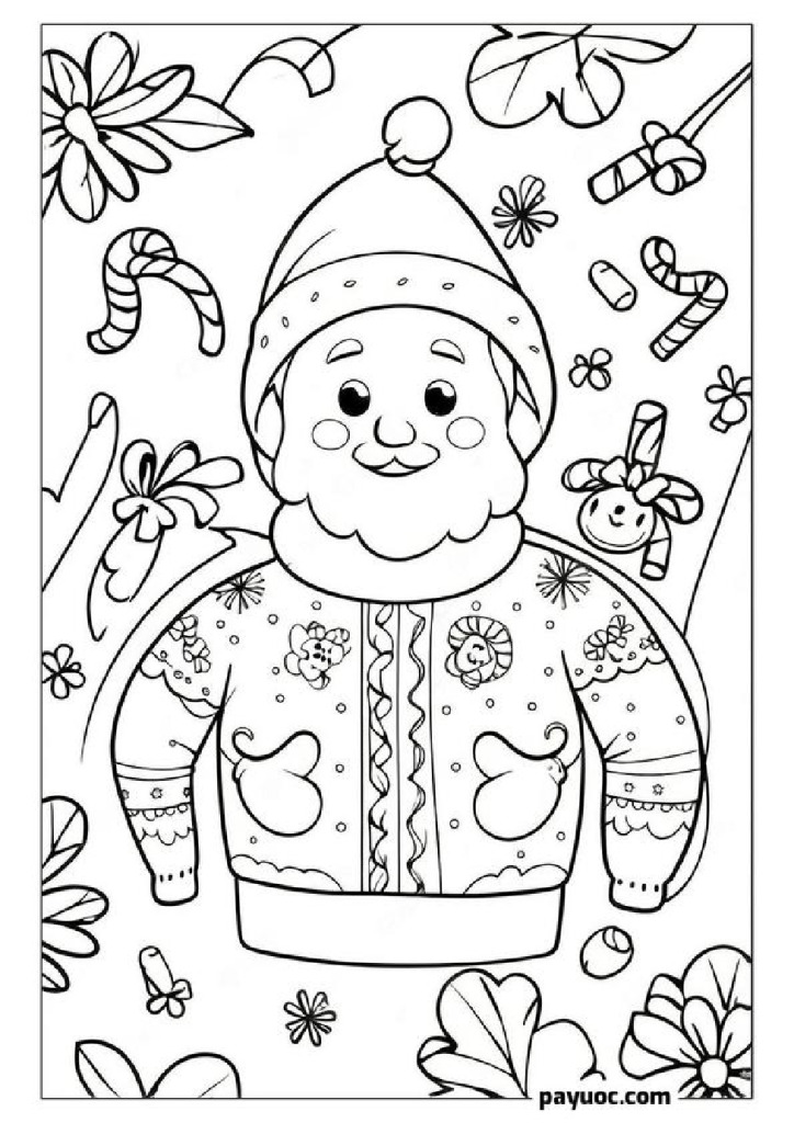 20+ Christmas Jumper Coloring Pages (FREE PDFs)