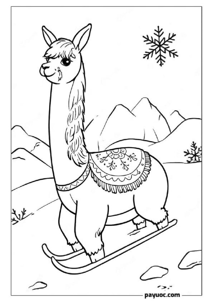 20+ Christmas Llama Coloring Pages (FREE PDFs)