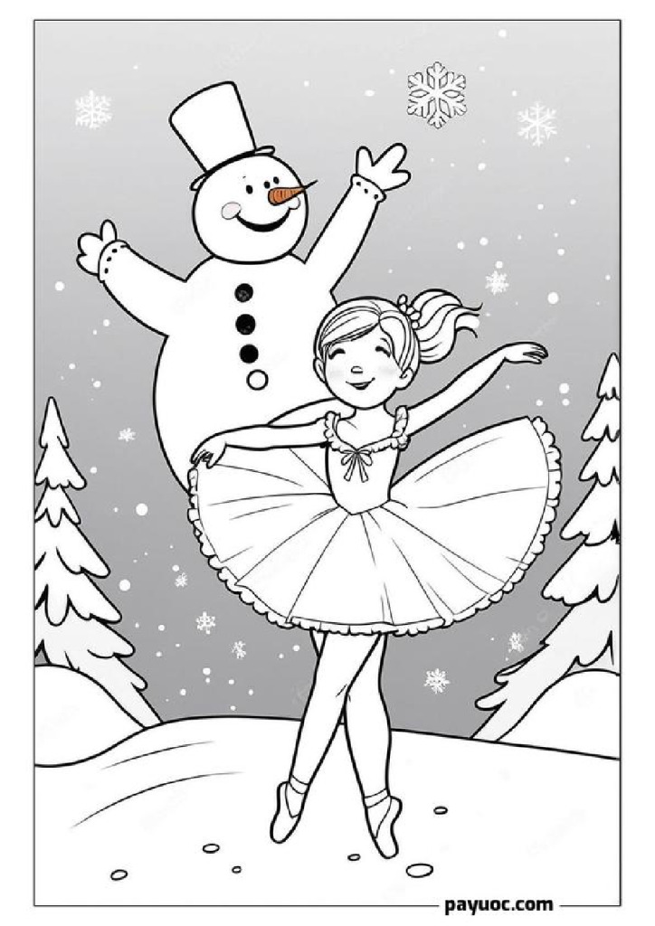 15+ Christmas Ballerina Coloring Pages (FREE PDFs)