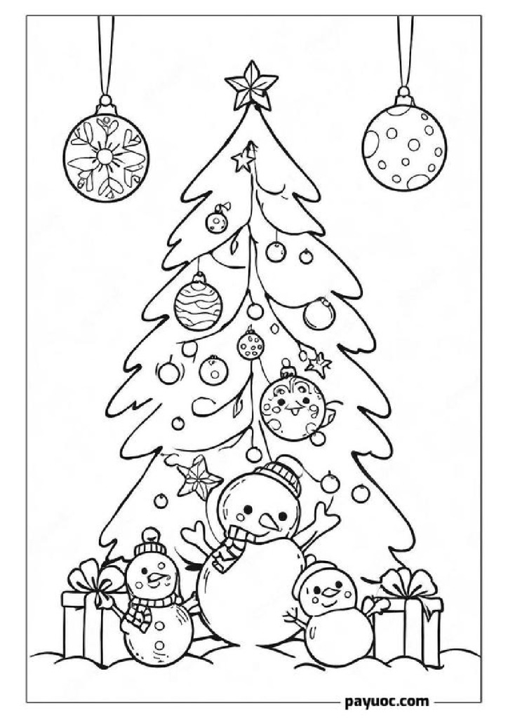 20+ Christmas Tree Coloring Pages (FREE PDFs)