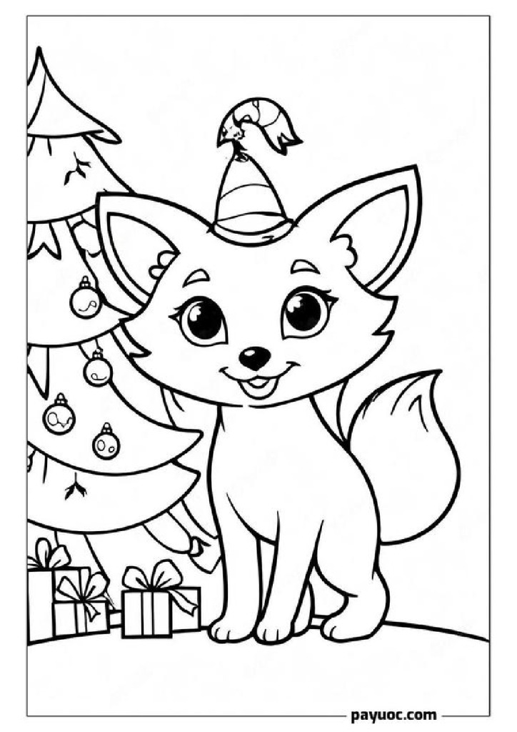20+ Christmas Fox Coloring Pages (FREE PDFs)