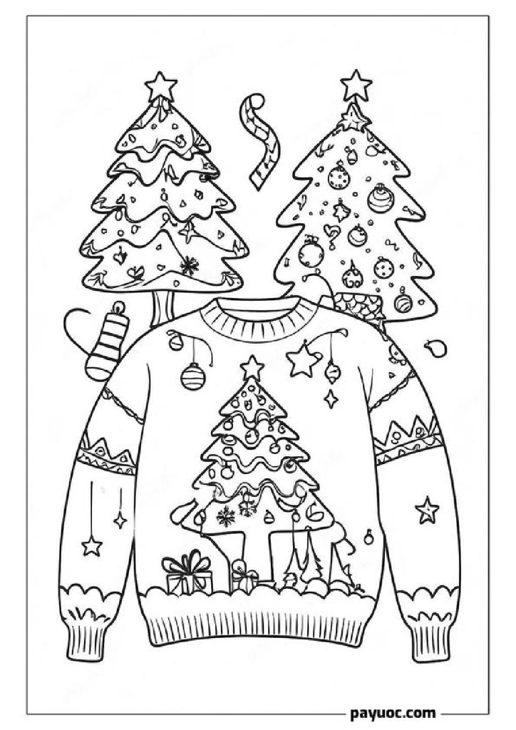 15+ Christmas Sweater Coloring Pages (FREE PDFs)